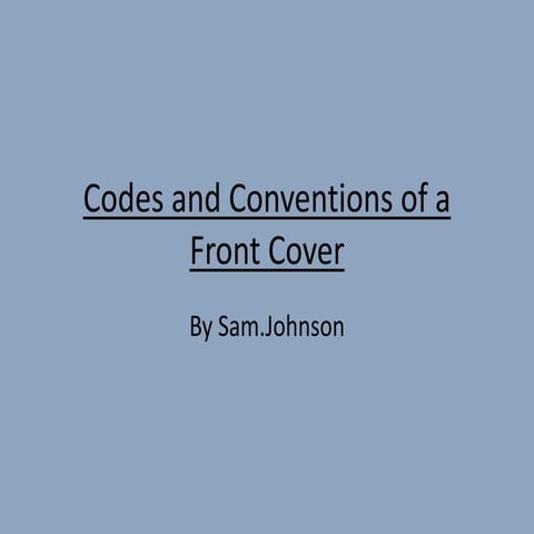Codes and Conventions | PPTX