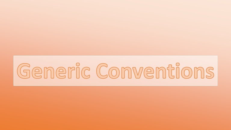 Codes And Conventions codes-and-conventions