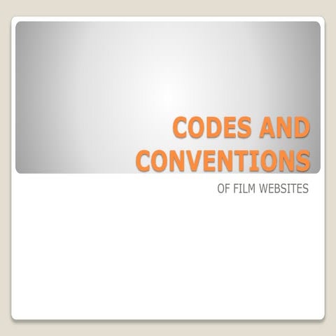 Codes and Conventions of Film Websites | PPT