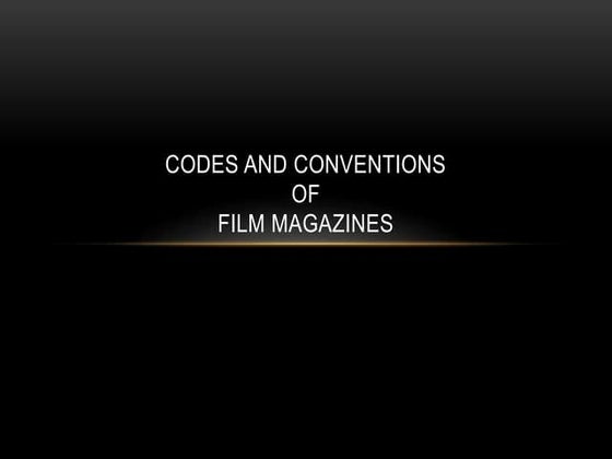 Media studies shoot | PPT