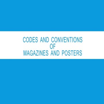 Codes and conventions poster and magazines | PPT