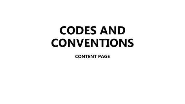 Music Magazines Codes and Conventions | PPTX