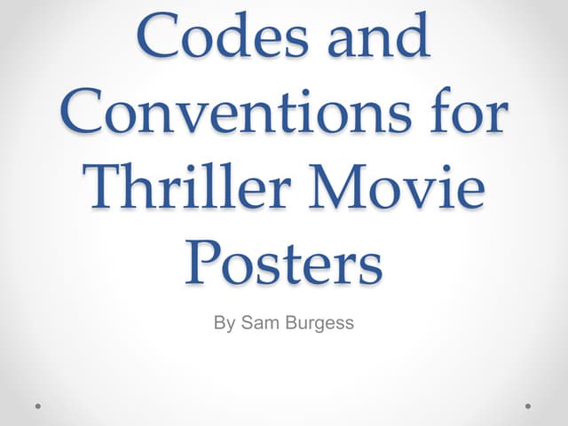 Movie poster conventions | PPTX