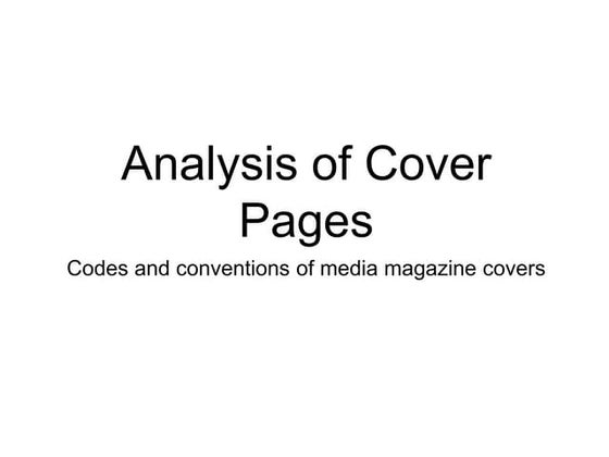 Music Magazine Analysis | PPT