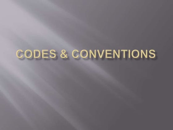 Codes and conventions | PPT