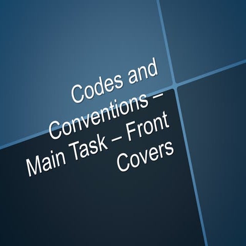 Codes and conventions – main task – front | PPTX | Technology & Computing