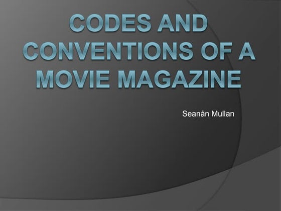 Magazine Analysis (Front Cover) | PPTX