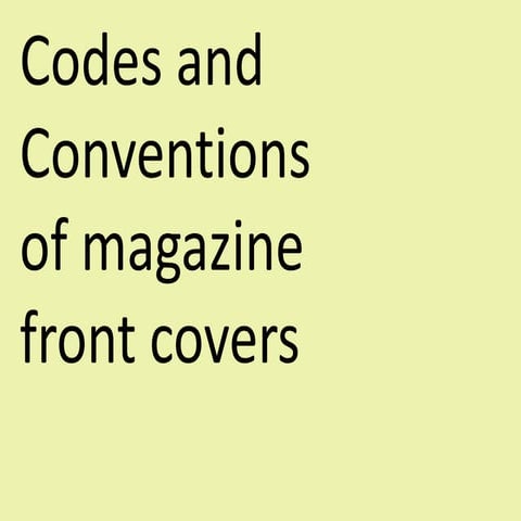 Codes and conventions new pp | PPT
