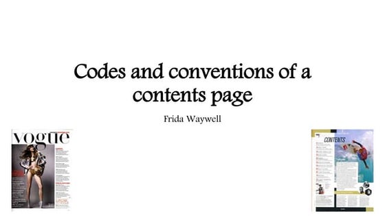 Contents Code and Conventions | PPT