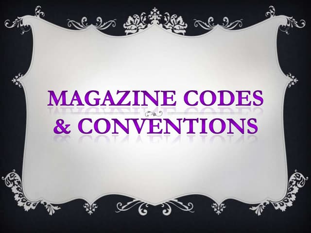 Magazine Analysis (Front Cover) | PPTX