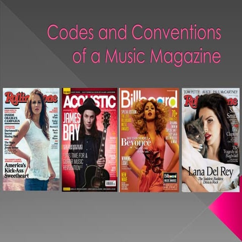 Codes and conventions of a music magazine | PPTX