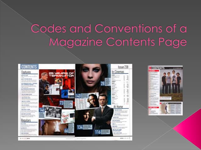 Key terms of a magazine front cover | PPTX