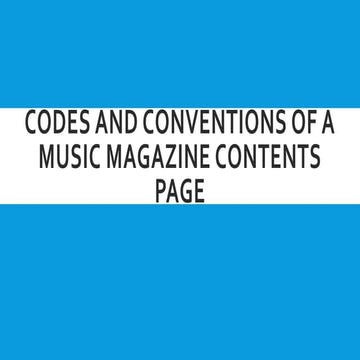 Conventions and Magazine Deconstructions | PPTX