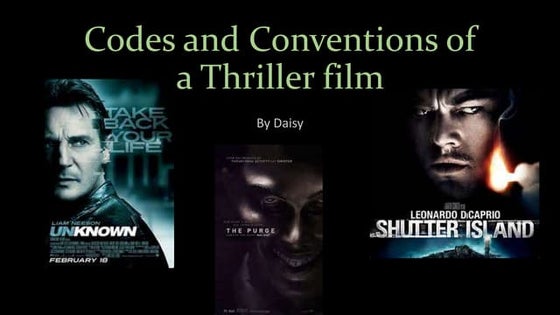 Codes and conventions of the thriller genre | PPT | Drama | Genres