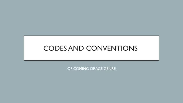 Conventions of the Fantasy genre | PPTX