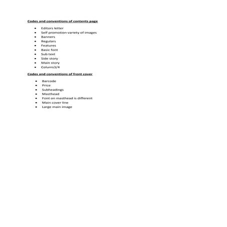 Codes And Conventions Of A Magazine Front Cover | PPTX