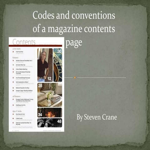 Codes and conventions of a double page spread