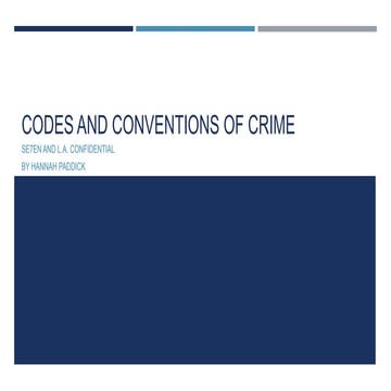 Codes and conventions of crime | PPTX