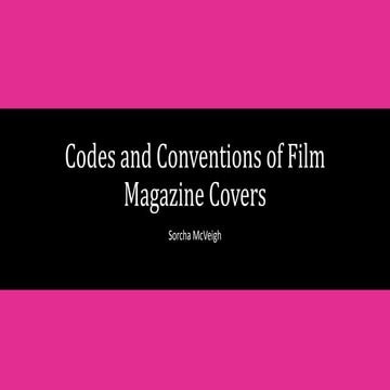 The Generic Conventions of Magazine Covers and Contents Pages