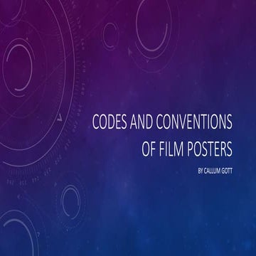 Codes and Conventions of Film Posters | PPTX