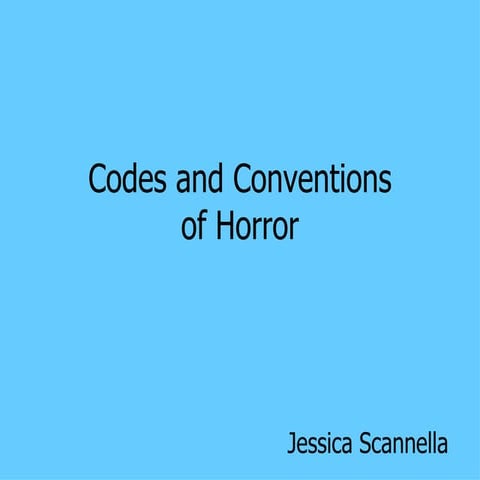 Horror genre and conventions | PPTX