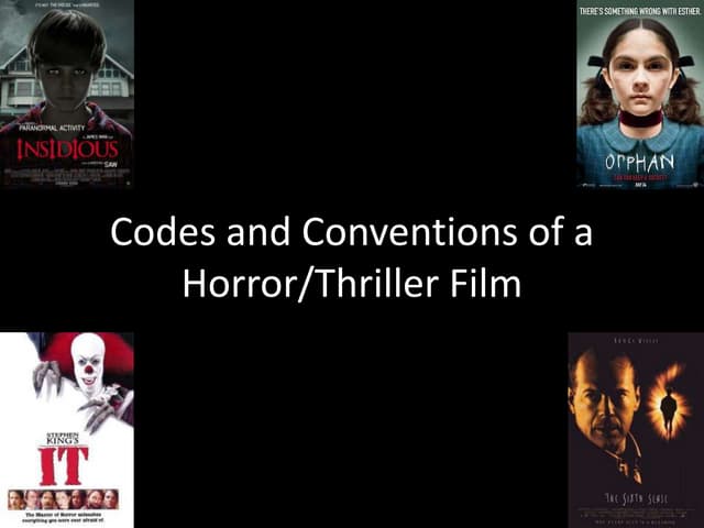 Codes and conventions in the horror genre | PPTX