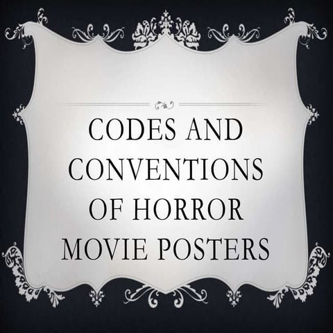 Codes and conventions of horror movie posters | PPT