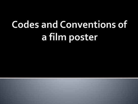 Movie poster clichés | PPT