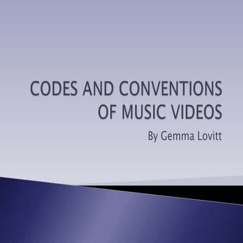 Codes and conventions of music videos | PPTX