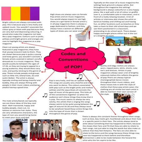 Codes and conventions of pop | DOCX | Soft AC Music | Adult ...
