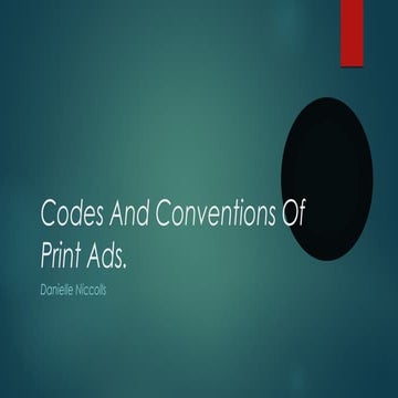 Codes and conventions of print ads | PPT