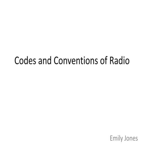Codes and conventions of radio | PPT