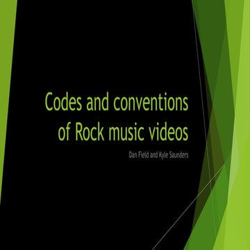 Codes and conventions of rock music videos | PPT