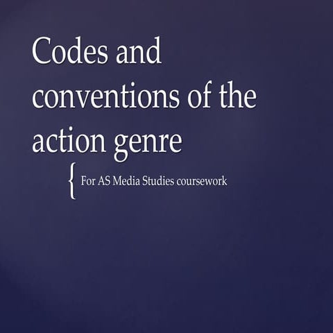 Codes and conventions of the action genre | PPTX