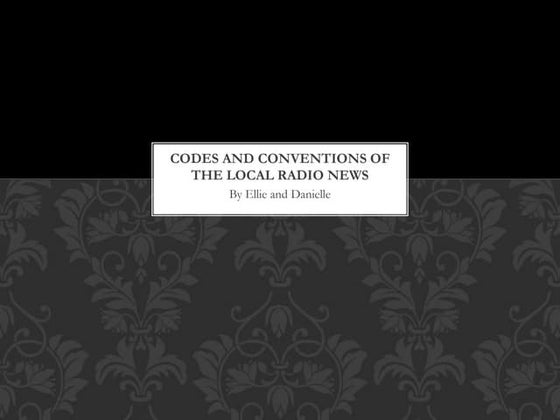 Codes and conventions of radio | PPT | Talk Show | Genres