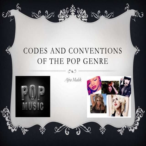 Codes and conventions of the pop genre | PPT