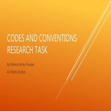 Codes and Conventions Research Task | PPTX
