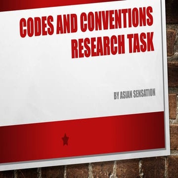 Codes and conventions research task | PPT