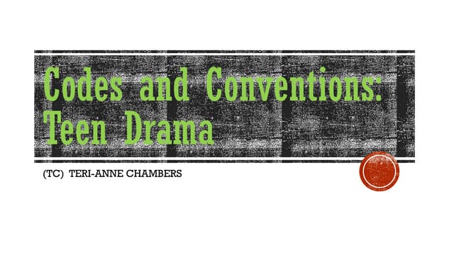 Codes and conventions of drama | PPT