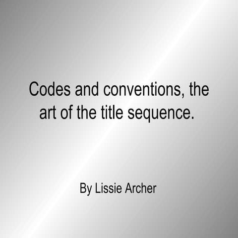 Codes and conventions, | PPT