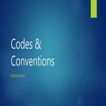 Codes & conventions | PPT
