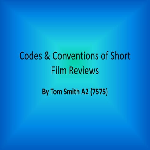 Film review analysis | PPTX