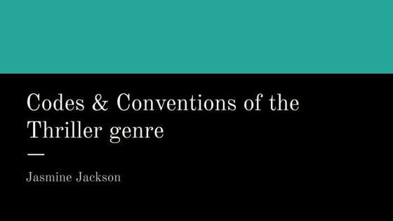 Thriller genre | PPTX