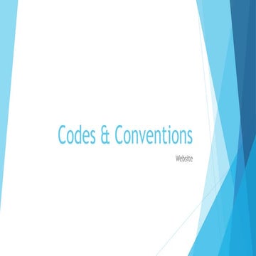 Codes & Conventions | PPTX