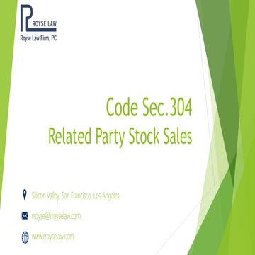 Code Sec.304 Related Party Stock Sales | PPTX