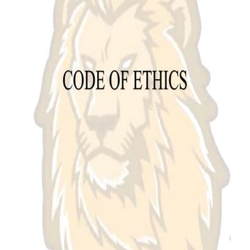Codes of ethics | PPTX