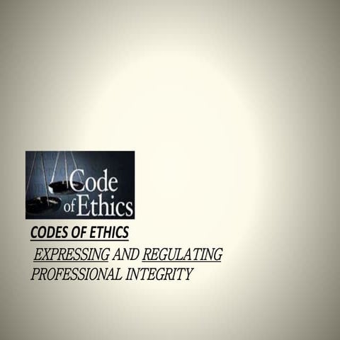 Codes of ethics m intro(1)(1) | PPT