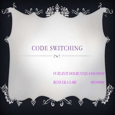 Code Switching | PPT