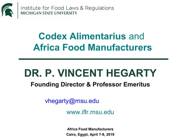 Codex alimentarius ppt | PPTX