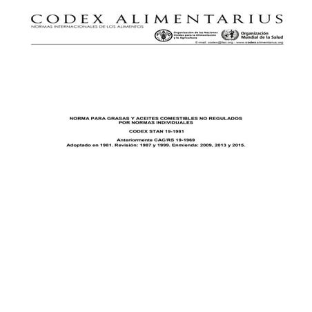 Codex alimenticio | PDF